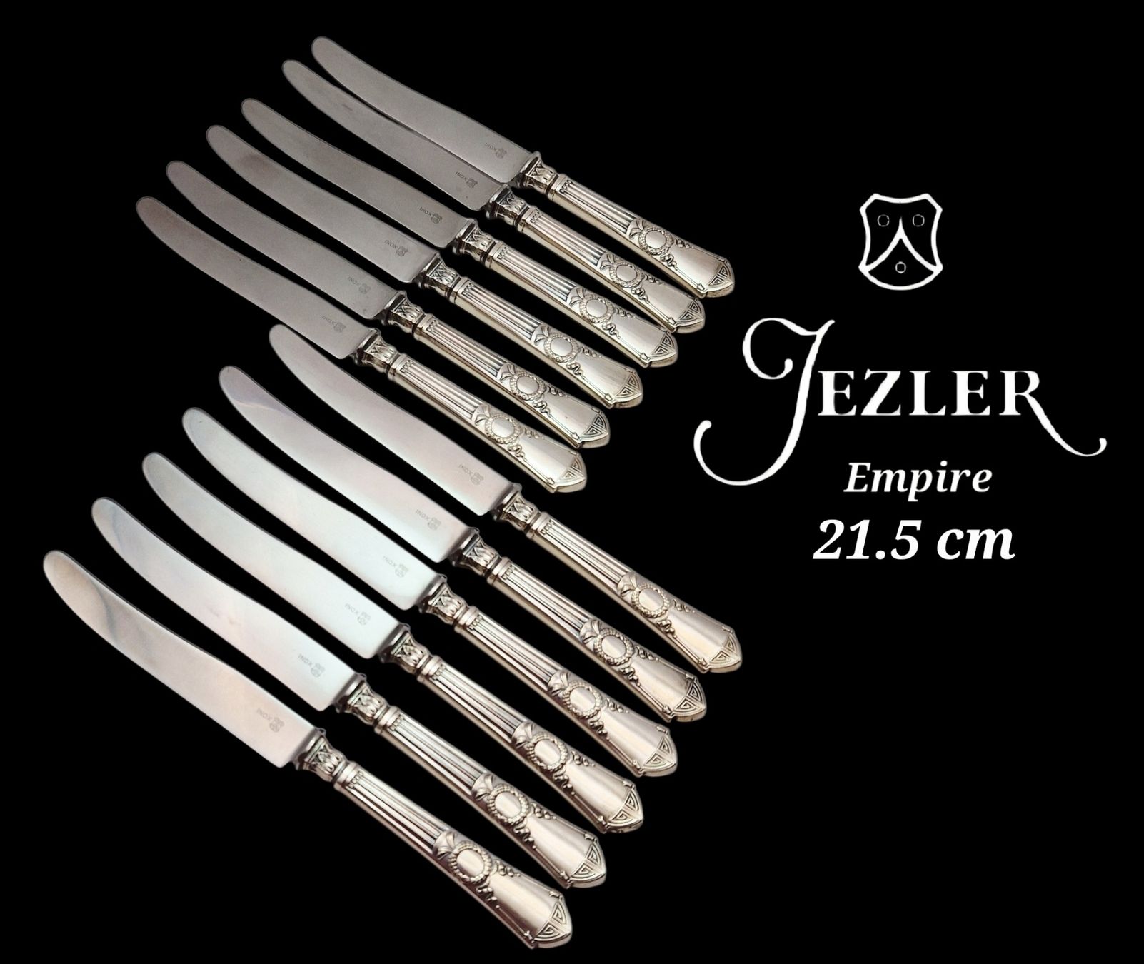 12 couteaux Jezler Suisse 800Silb Modèle Empire 21.5 cm (D'occasion) à ...