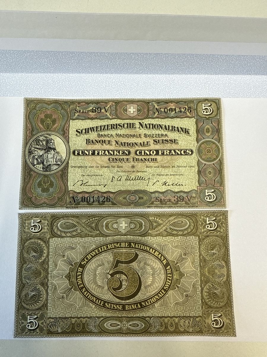 Schweizer 5 Franken Note, Vintage Banknote, Top Zustand! (Gebraucht) in ...