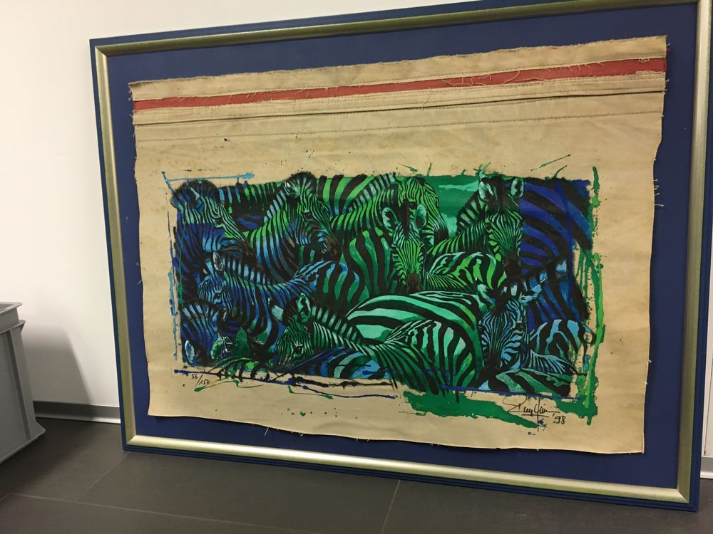 Rolf Knie, Seriegraphie auf Chapiteau Zelt, Zebra Herde (Gebraucht) in Rotkreuz für CHF 1600 ...