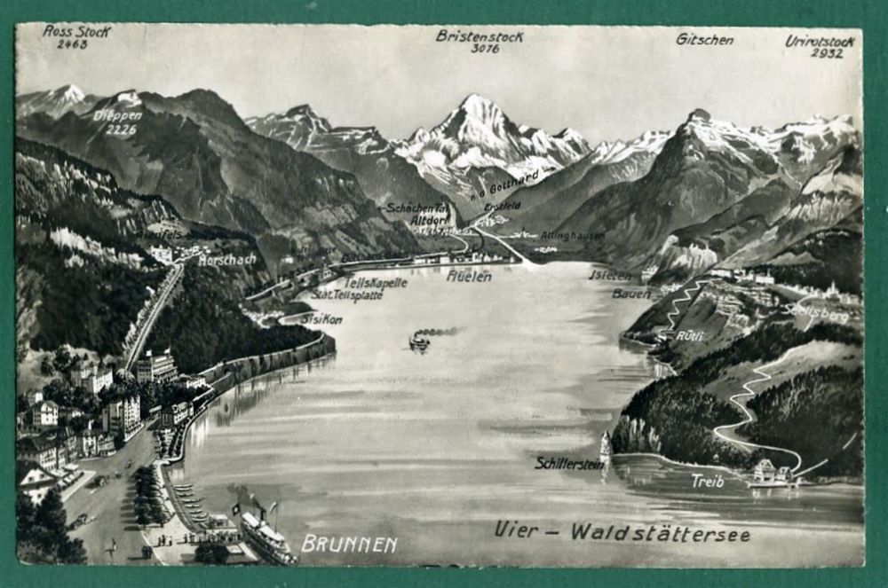 Urnersee, Panoramakarte mit Urnerbergen (Gebraucht) in Sargans für CHF 1 – mit Lieferung auf ...