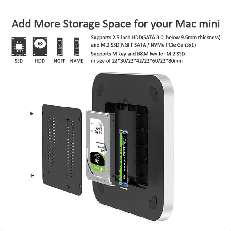 Mac Mini NVMe M.2 Sata Docking Intel M2 M1 SSD Studio (Neu und ...