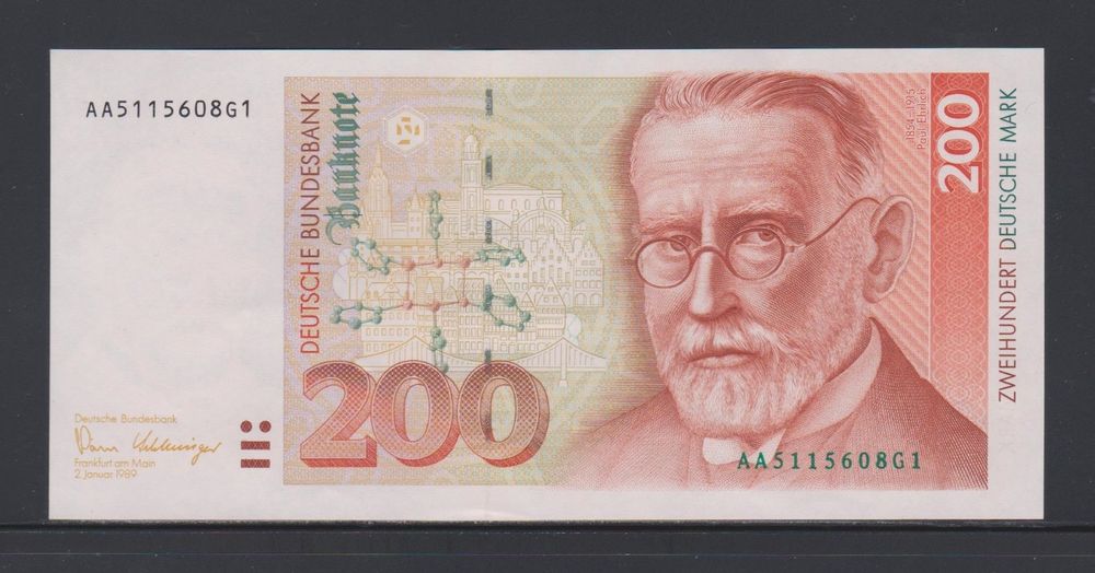 Deutschland 200 Mark 02.01.1989 ungefalten | Kaufen auf Ricardo