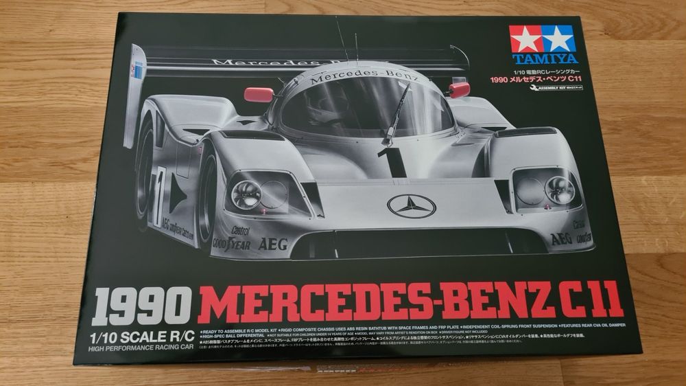 Tamiya 47484 Mercedes-Benz C11 1990 Silber (Neu und originalverpackt ...