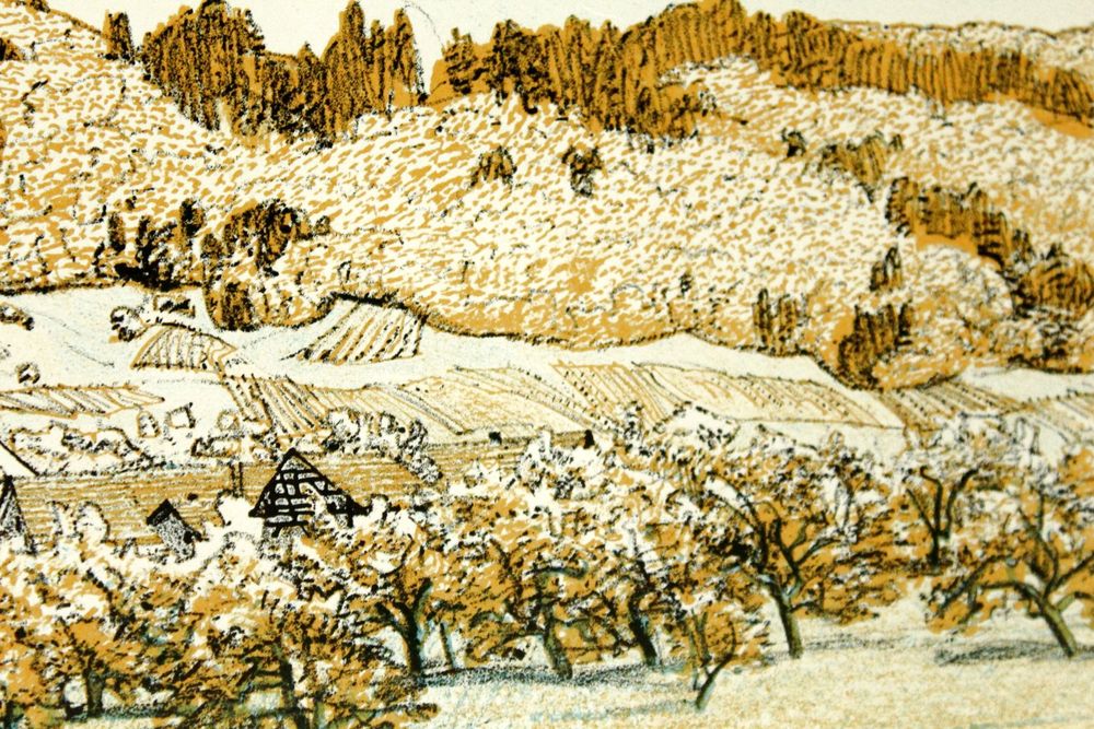 ERNST GEORG RÜEGG (Swiss, 1883-1948): Pflug auf Feld, 1930 (Gebraucht ...