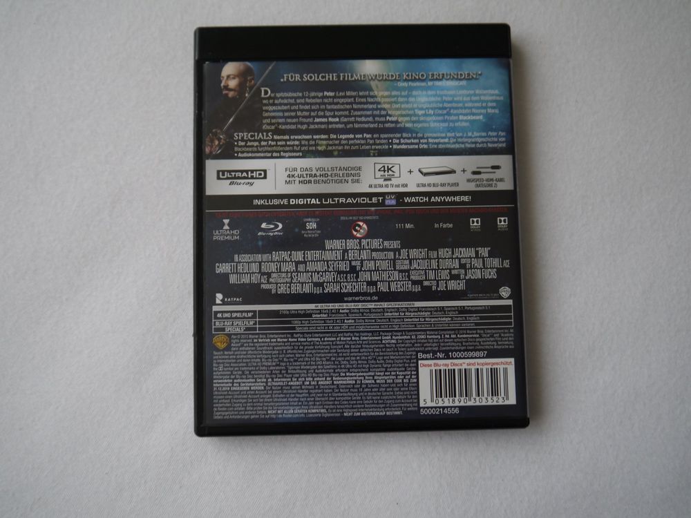PAN -4K UHD+Blu Ray (Gebraucht) in Hagendorn für CHF 9.9 – mit Lieferung auf Ricardo kaufen