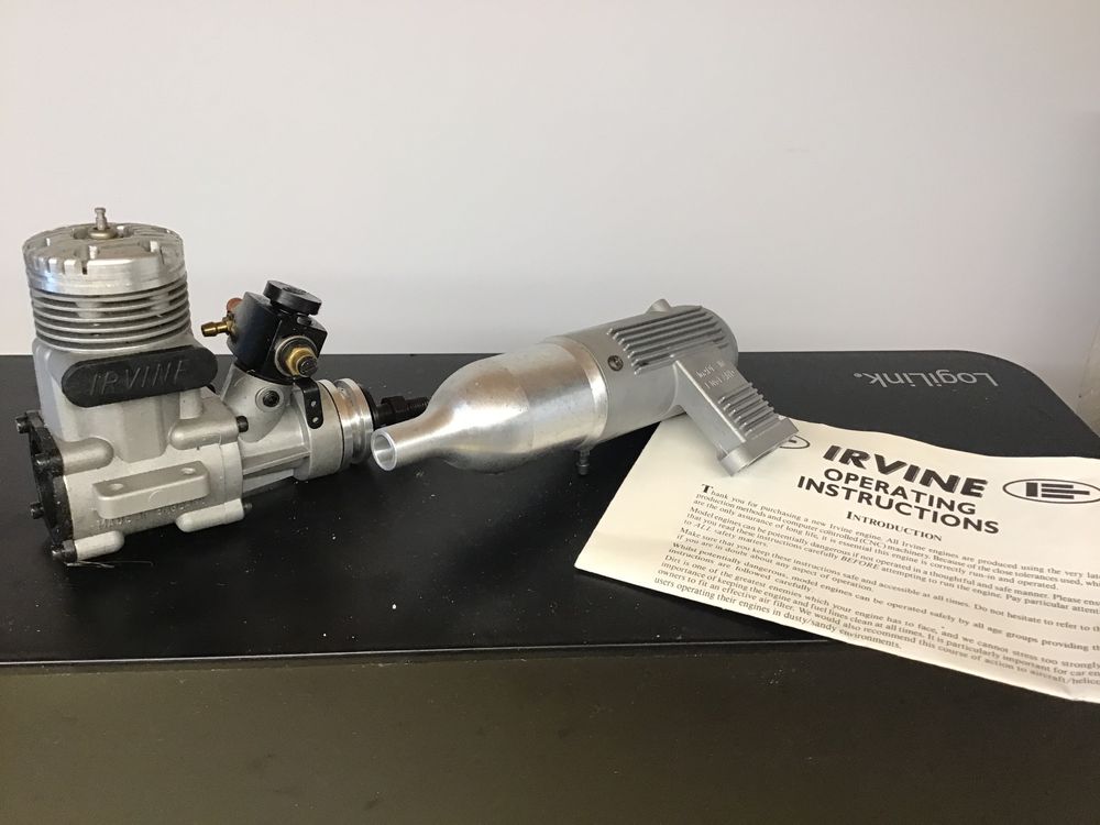 Irvine 46 2-Takt Modellflugmotor mit Schalldämpfer, Top! (Gebraucht) in ...