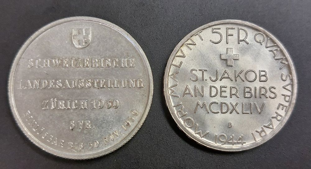 5Fr. Silber St. Jakob 1944 Landi 1939 praktisch unzirkuliert (Gebraucht) in Bern 14 für CHF 52 ...