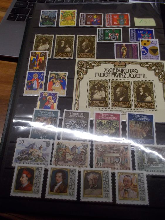 Liechtenstein 1981, Jahresserie **, mit Block (Gebraucht) in Niederwil AG für CHF 1 – mit ...