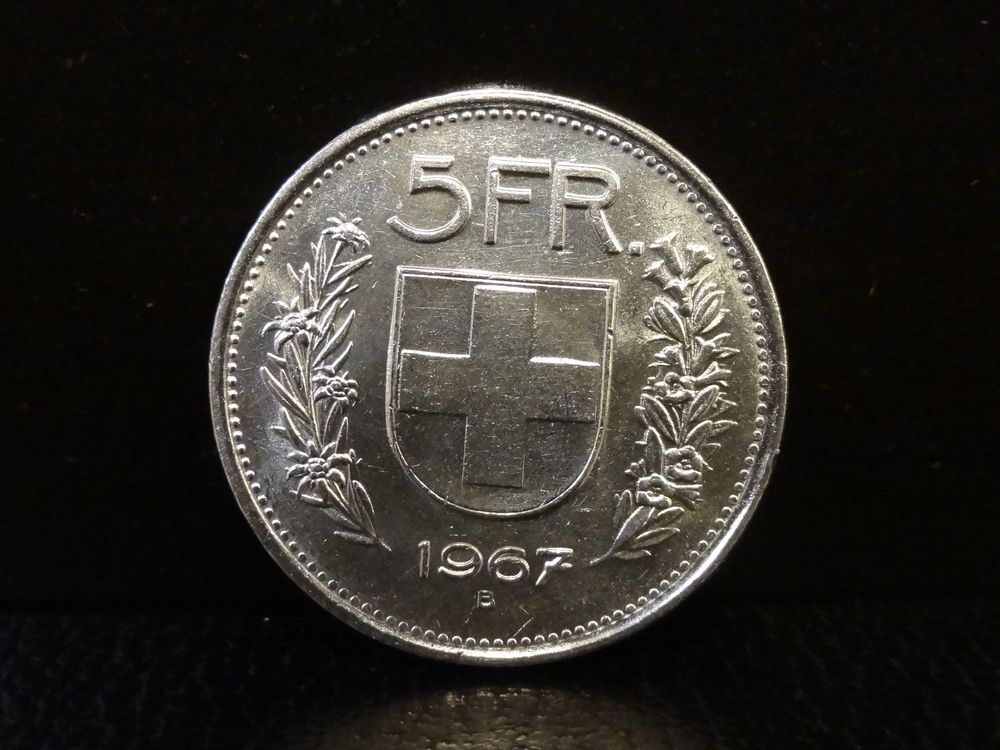 5 Franken Silber 1967 Fünfliber Münze (Gebraucht) in Kerzers für CHF 25 – mit Lieferung auf ...
