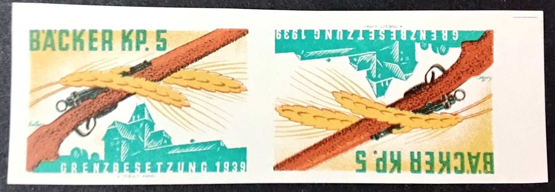 Soldatenmarke 2.WK, Bäcker Kp 5, geschn, Wi Bk 6a-2 (Gebraucht) in ...