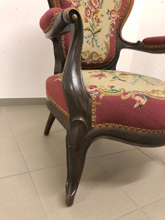 Antiker Gobelin Vintage Sessel ab CHF 1.- | Kaufen auf Ricardo