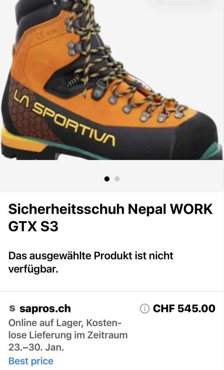 Mountain La Sportiva Wander Berg oder Arbeit Schuh Grösse 45 (Neu ...