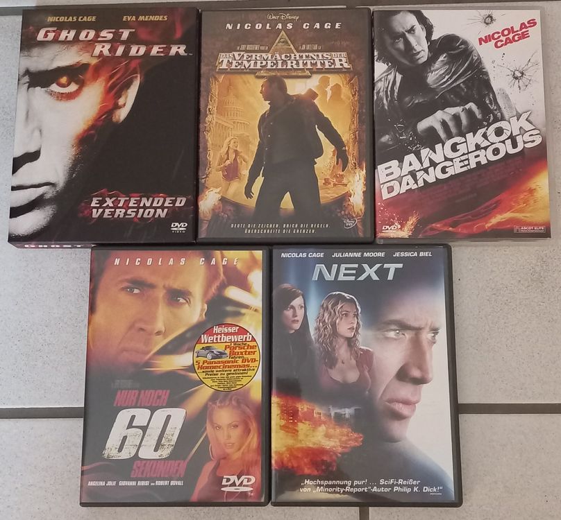 Nicolas Cage DVD Sammlung, Ghost Rider, Next, Gone in 60 Sec (Gebraucht ...