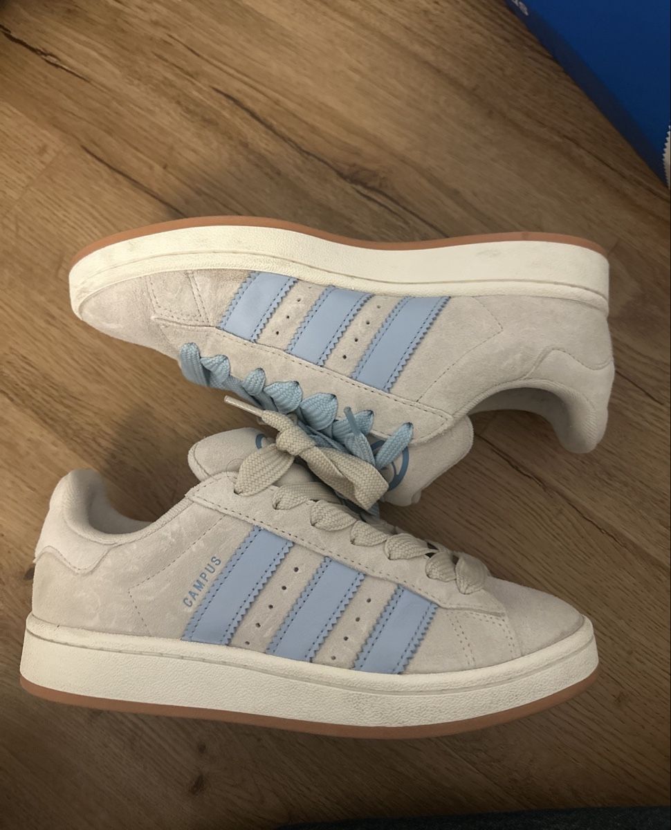 adidas Campus 00s – Beige/Blau – mit Box – guter Zustand (Gebraucht) in ...