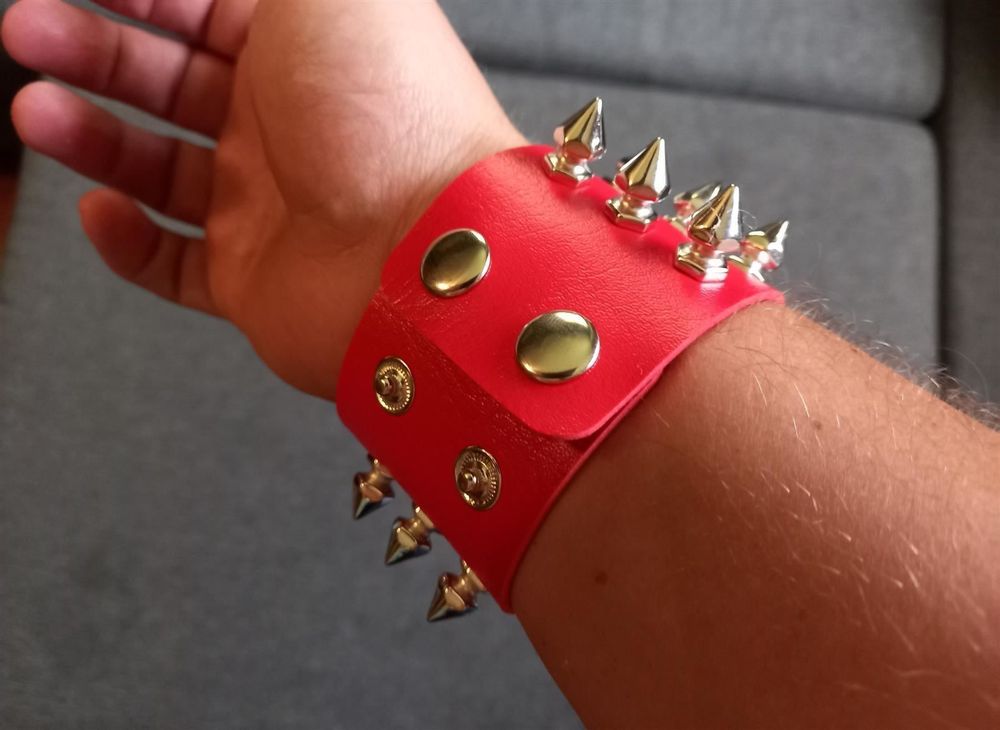 2x Punk Rock Armbändern Leder - Bracelets Punk Rock cuir (Neu und ...