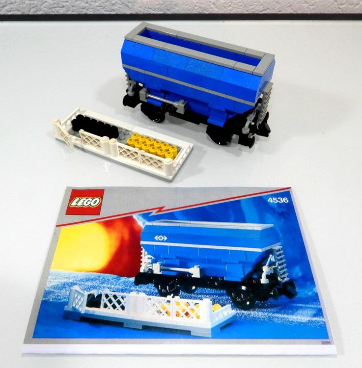 LEGO 9 VOLT EISENBAHN 4536 BLAUER SCHÜTTGUTWAGON (Gebraucht) in ...