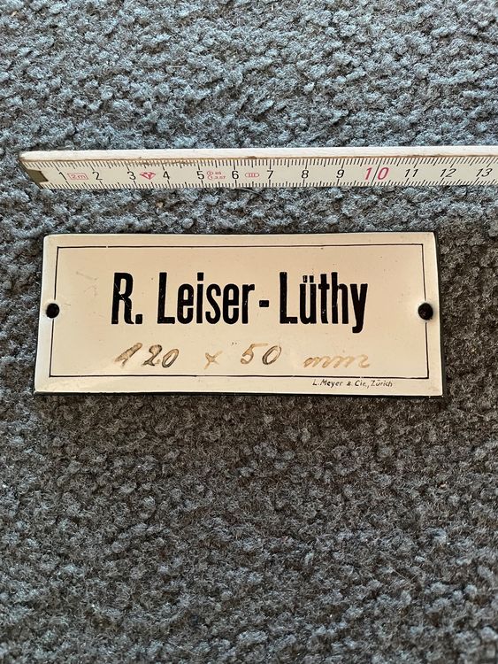 Emailschild R Leiser Lüthy (Gebraucht) in Esslingen für CHF 2 – mit Lieferung auf Ricardo kaufen
