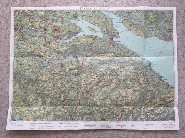 Thurgau Landkarte 1:100 000 (Gebraucht) in Schaffhausen für CHF 1 – mit ...
