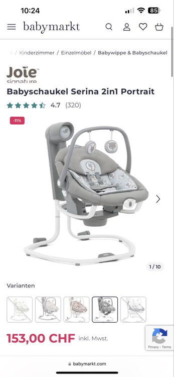 Joie Baby Swing Serina 2in1 - Like New (Gebraucht) in Männedorf für CHF 50 – nur Abholung auf ...