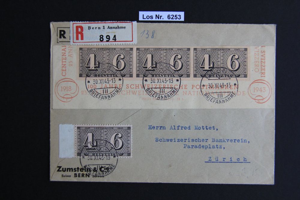 CH Brief sauber gestempelt 1943 Los 6253 (Gebraucht) in Volken für CHF 11 – mit Lieferung auf ...