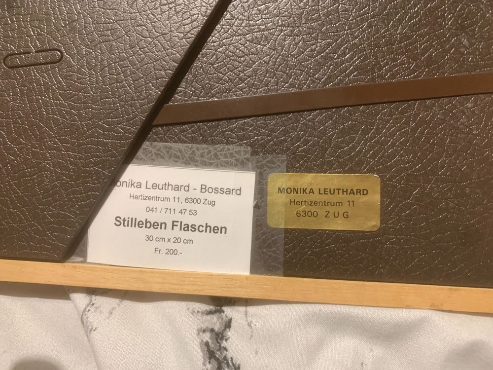 Monika Leuthard Gemälde Bild Stilleben Flaschen | Kaufen auf Ricardo