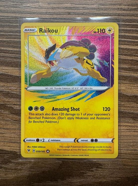 Pokemon Raikou Amazing Rare Farbenschock 050/185 (Neu (gemäss ...