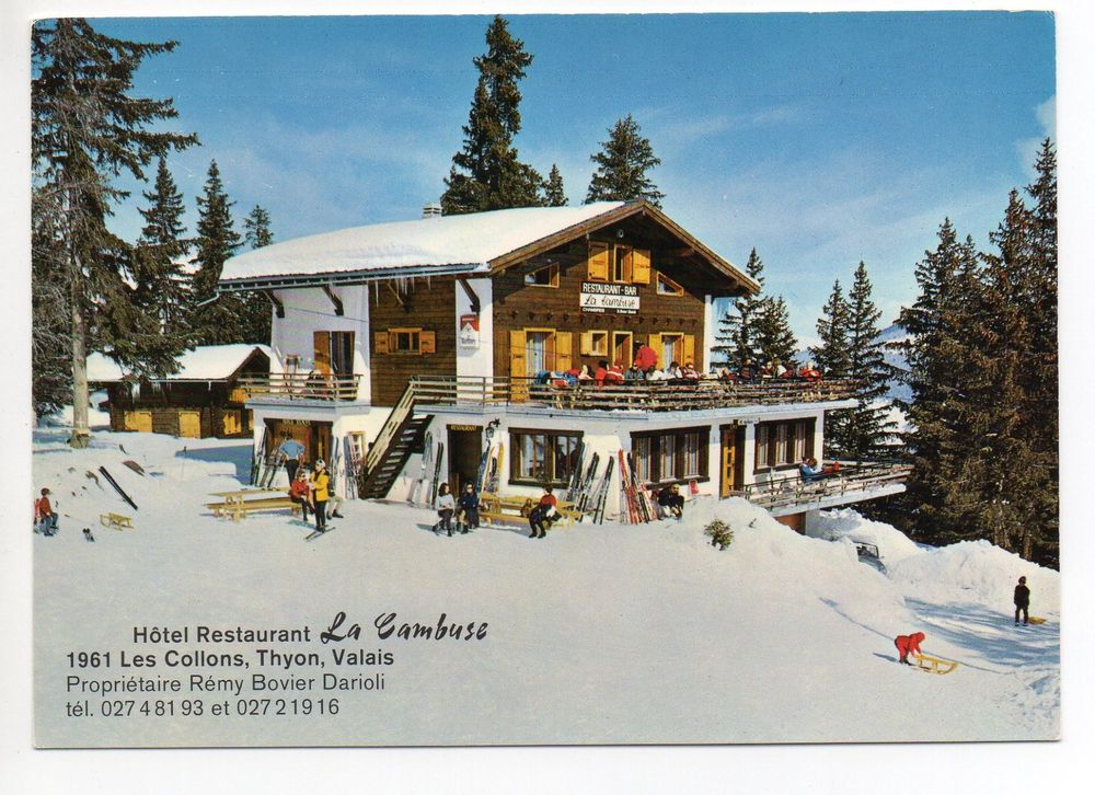 LES COLLONS THYON Ski Hôtel Restaurant La Cambuse (Neu (gemäss ...