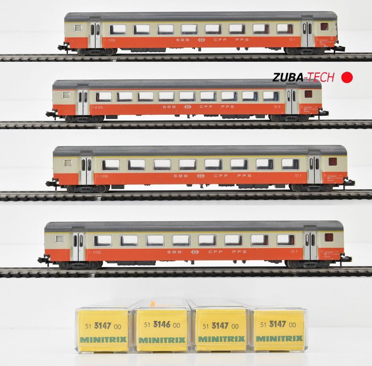 Minitrix 4x Personenwagen EW III SwissExpress SBB Spur N OVP | Kaufen auf Ricardo
