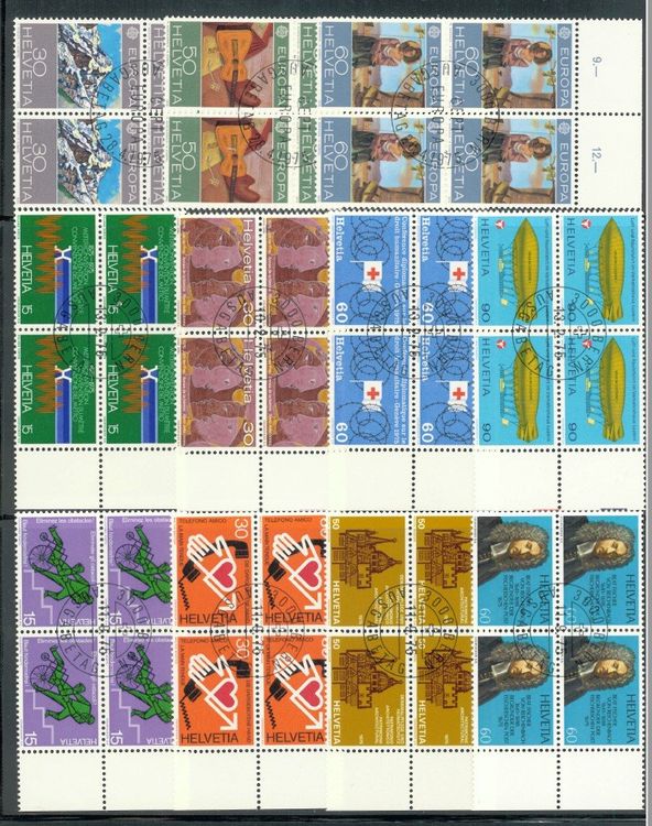 Hel 1975, 561 - 571 Serien Viererblock ET-Stempel **Sauber** | Kaufen auf Ricardo