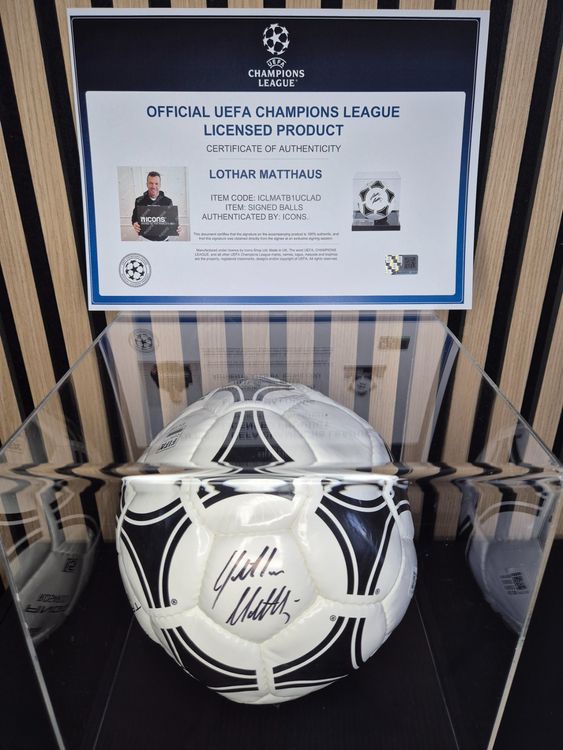 Lothar Matthäus signierter Ball –UEFA Champions League (COA) (Gebraucht ...