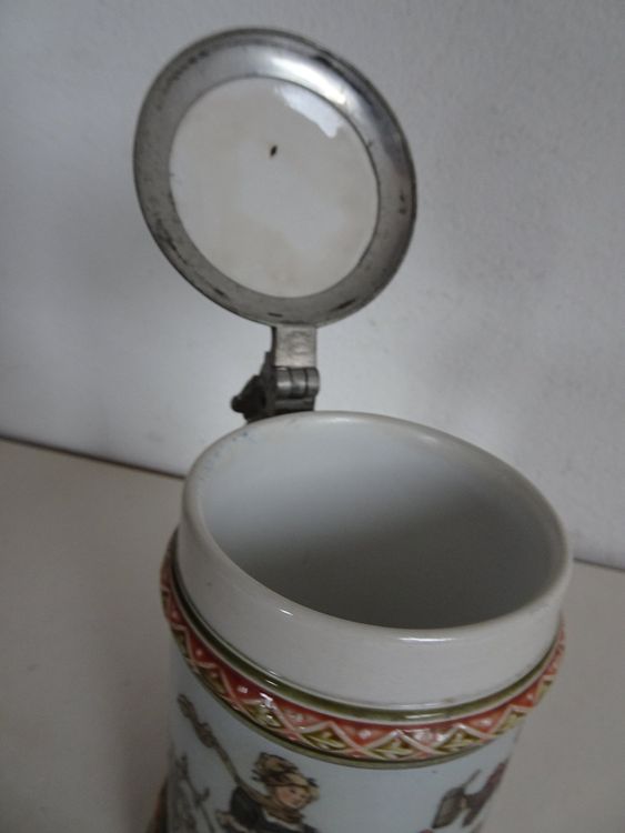 antiker Bierkrug Mettlach mit Bodenmarke vor 1900 (Gebraucht) in Siebnen für CHF 55 – mit ...