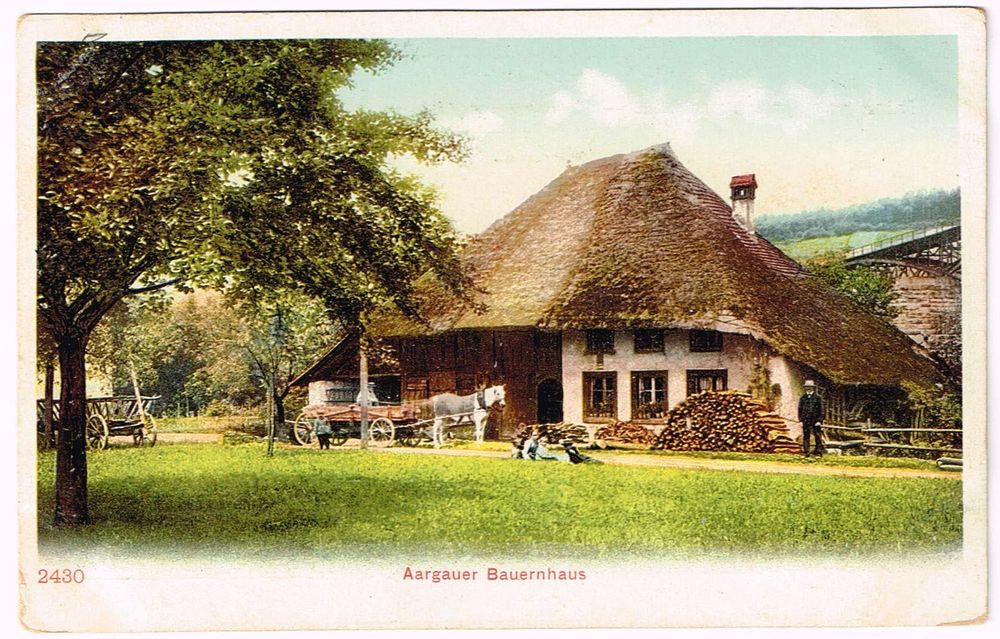 AARGAU 1900 Strohdach-Haus mit Fuhrwerk (Gebraucht) in Rothrist für CHF 12 – mit Lieferung auf ...