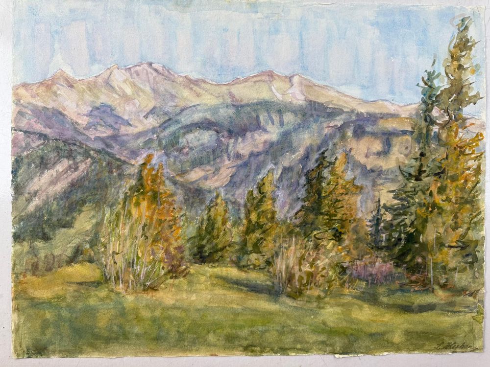 Schweizer Bergwelt Aquarell signiert, (Gebraucht) in Neuhausen am Rheinfall für CHF 10 – mit ...