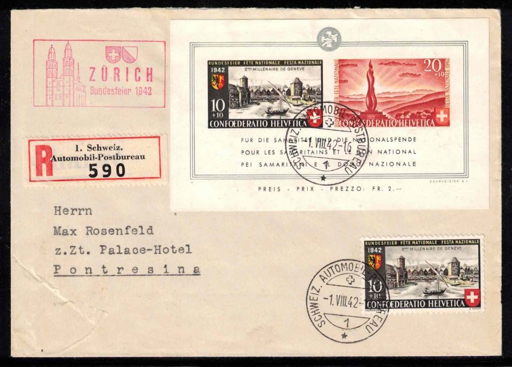 Pro Patria 1942 Block B19 auf Combo-Brief | Kaufen auf Ricardo