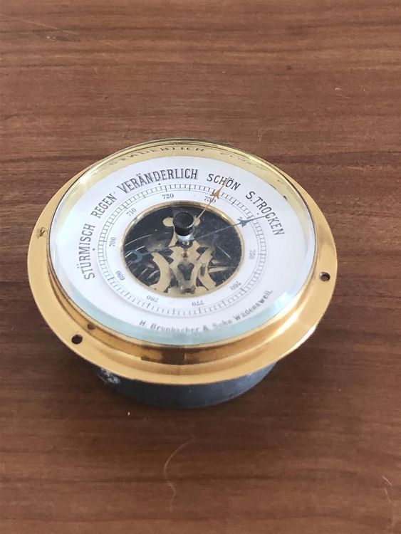 BAROMETER H. Brupbacher & Sohn Wädenswil Zürich (⌀ 9,7 cm) (Defekt) in ...