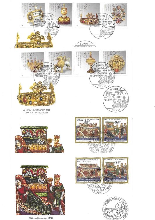 BRD/Berlin 4 FDC 1988 | Kaufen auf Ricardo