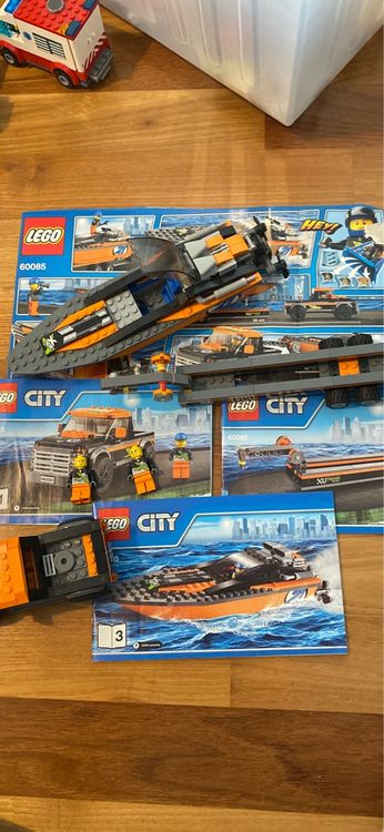 Lego City 60085 Powerboot mit Truck komplett, wie neu! (57) (Gebraucht ...