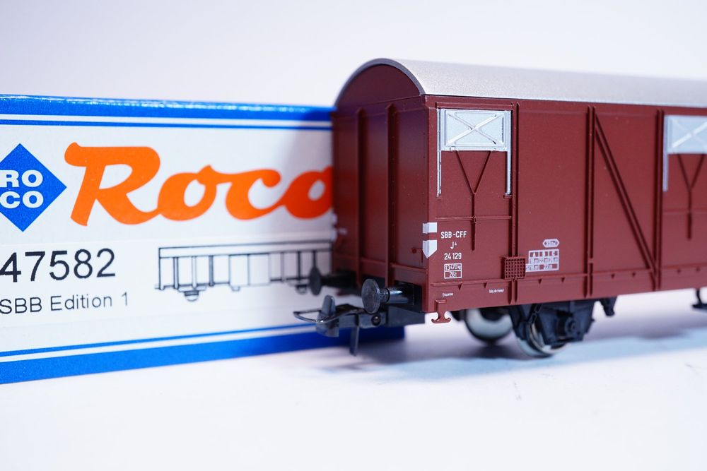 2ß Roco 47582 Edition 1 SBB Güterwagen J4 braun | Kaufen auf Ricardo
