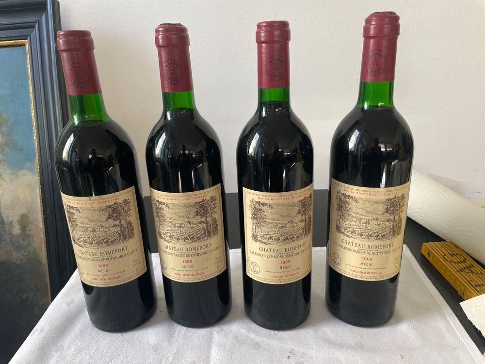 4 Flaschen Château Romefort 1989 Rothdchild | Kaufen auf Ricardo