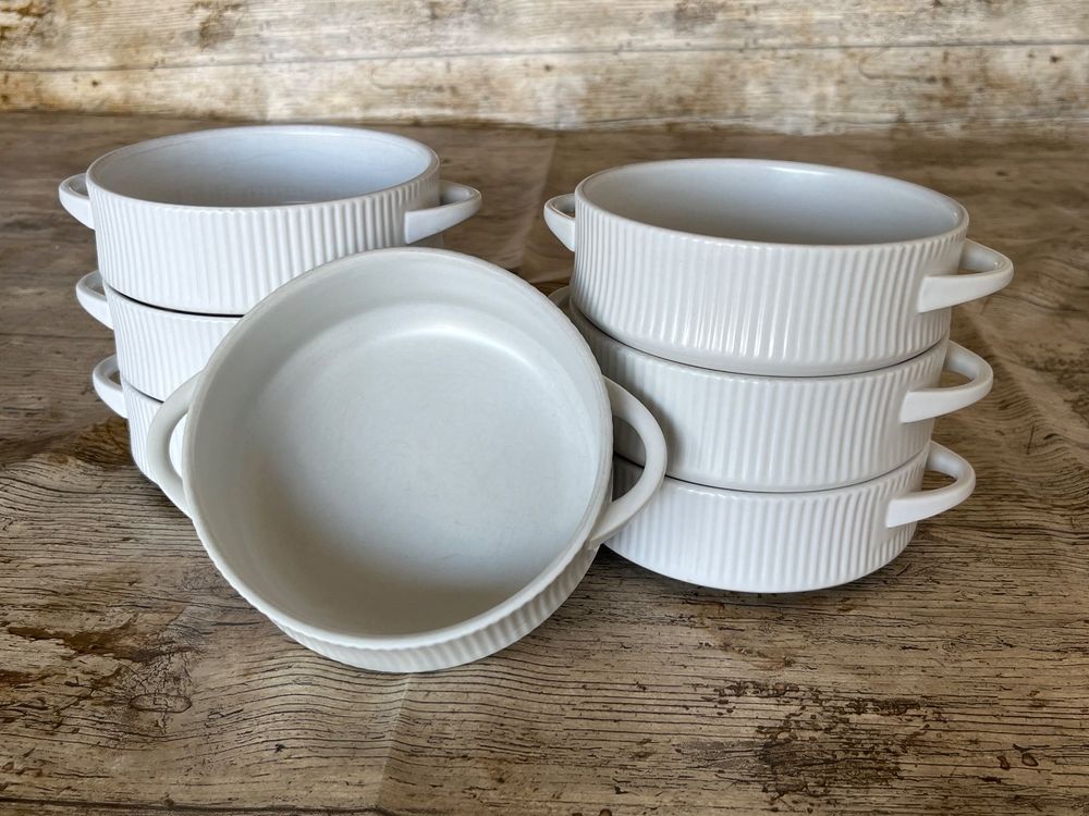 Thomas - 7x Auflaufformen, Flammfest, weiss, ∅13cm, rund (Gebraucht) in ...