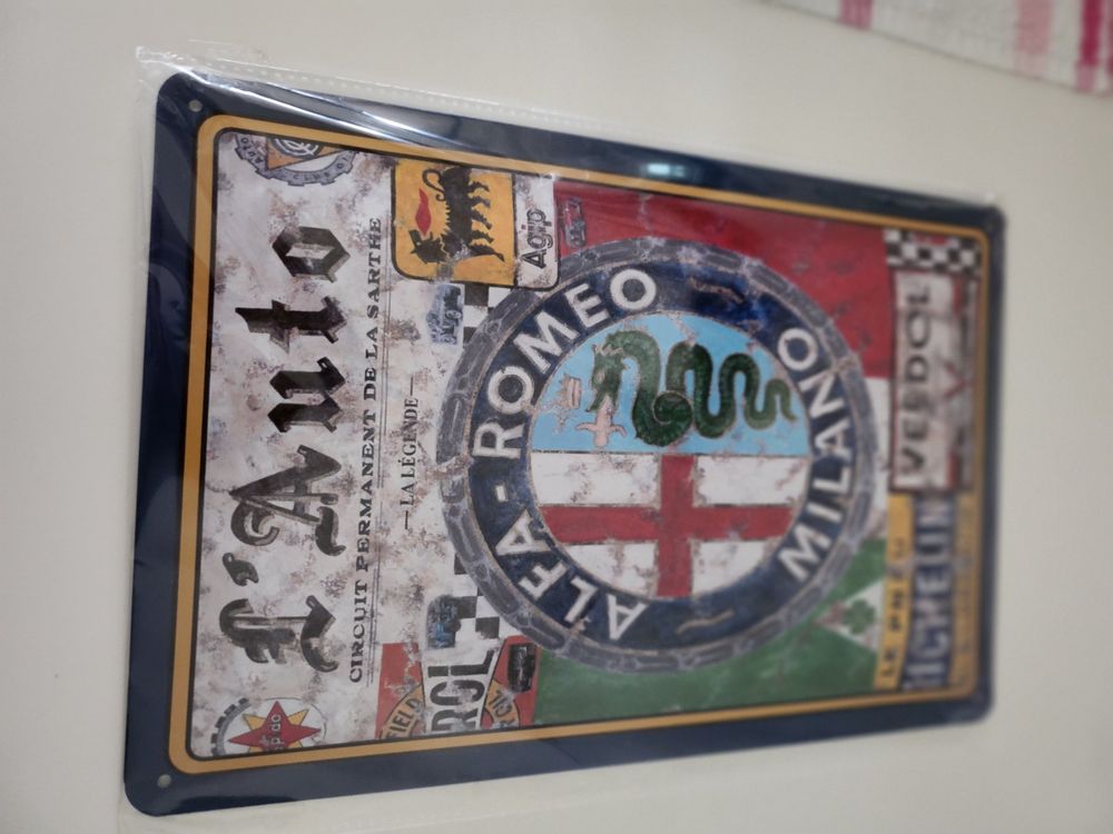 Alfa Romeo Logo Blech Schild circuit de la sarthe la legend (Neu und ...