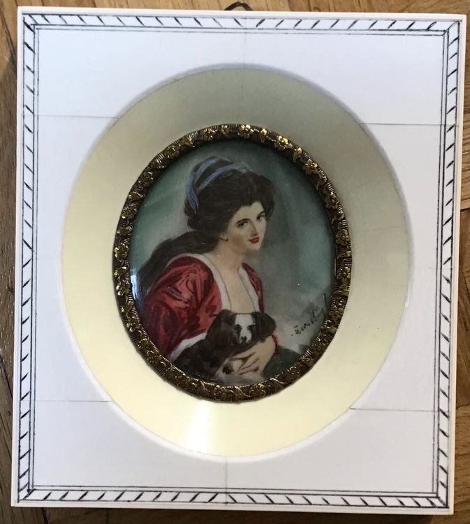 Antike Miniature Gemälde Unleserlich Sig | Kaufen auf Ricardo