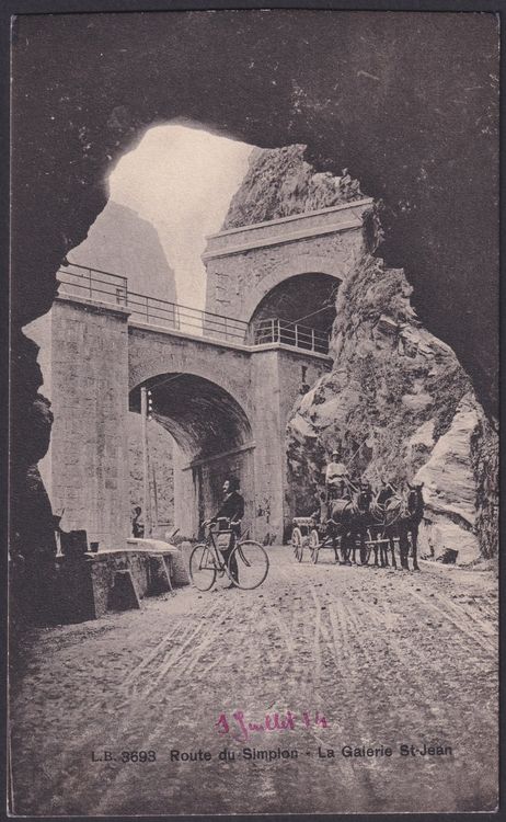 Wallis, ca.1900 Ansicht TUNNEL mit KUTSCHE bei Varzo SIMPLON (Gebraucht ...