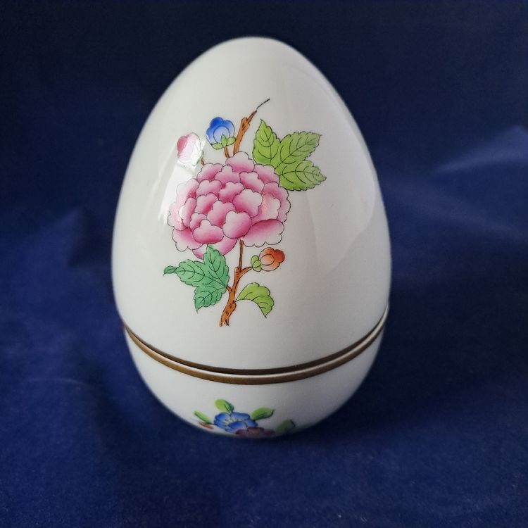 Herend Porzellan Dose Ei Form handbemalt 6042/ETON Ostern (Gebraucht ...