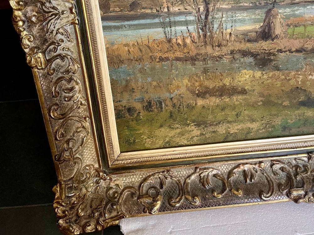 Keller Hans Ölbild gross "Hüttensee" wunderschönen Rahmen (Gebraucht ...