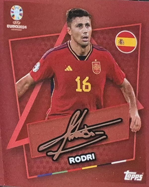 Topps EM 2024 Sticker - Rodri SP Signature | Kaufen auf Ricardo