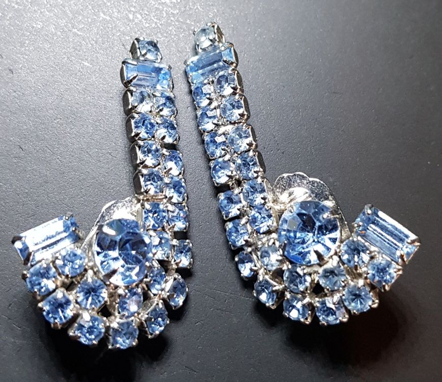 Vintage Ohr - Clips mit Strass-Steinen original 60er Jahre (Gebraucht ...
