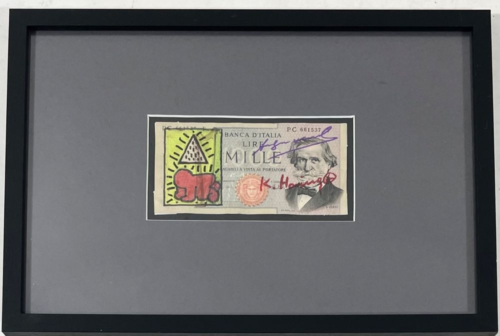 Andy Warhol & Keith Haring Mischtechnik auf Banknote (Gebraucht) in Root für CHF 905 – mit ...