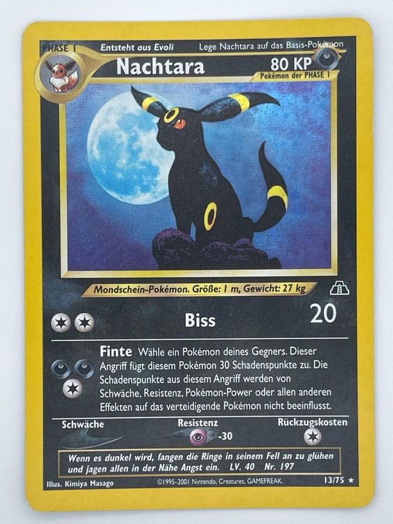 Nachtara 13/76 Holo Rare Pokémon Neo Discovery (SWIRL) (Neu (gemäss Beschreibung)) in Uster für ...