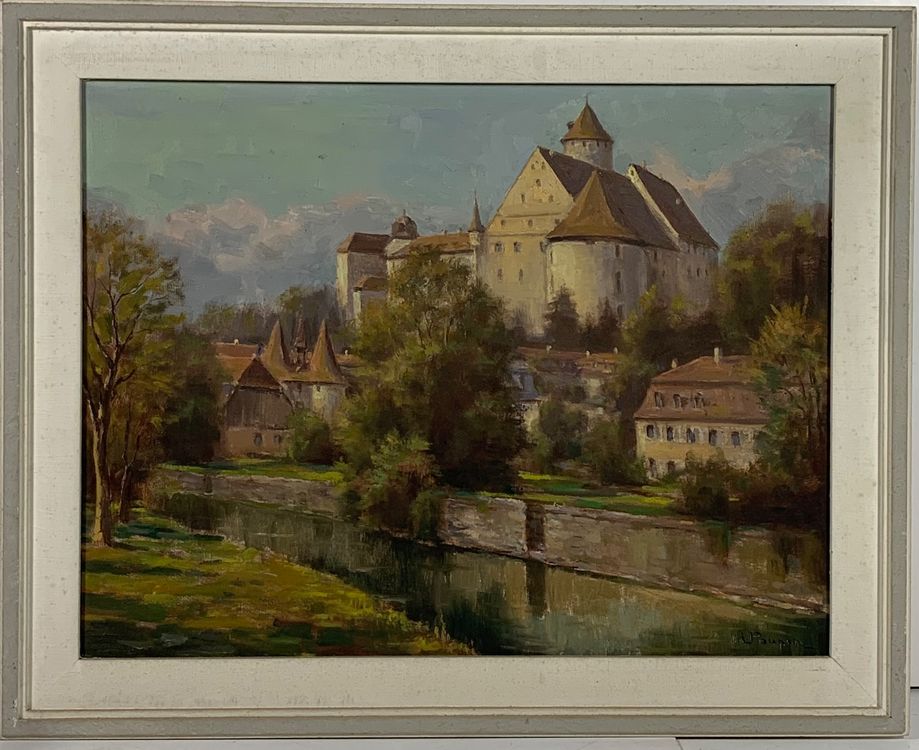 Gemälde mit schönem Ansicht unleserlich Signiert | Kaufen auf Ricardo